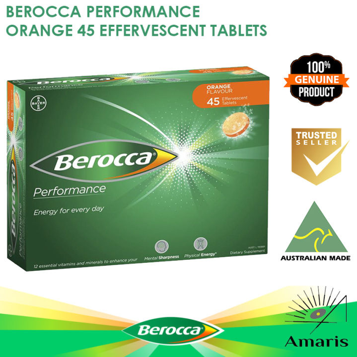 AUSTRALIA BEROCCA PERFORMANCE ORANGE 45 EFFERVESCENT TABLETS EXPIRY ...
