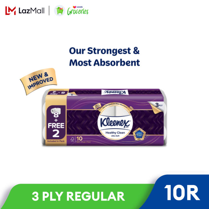 Kleenex Bath Tissue Clean Care Regular 190S x 10R-3PLY | Lazada
