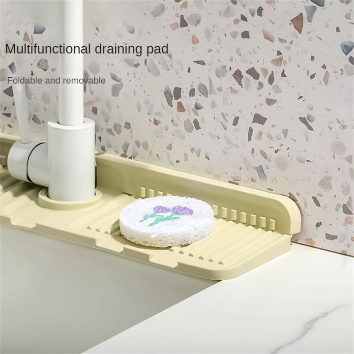Hourser Kitchen Silicone Faucet Sink Drain Pad Splash Guard Non-Slip ...