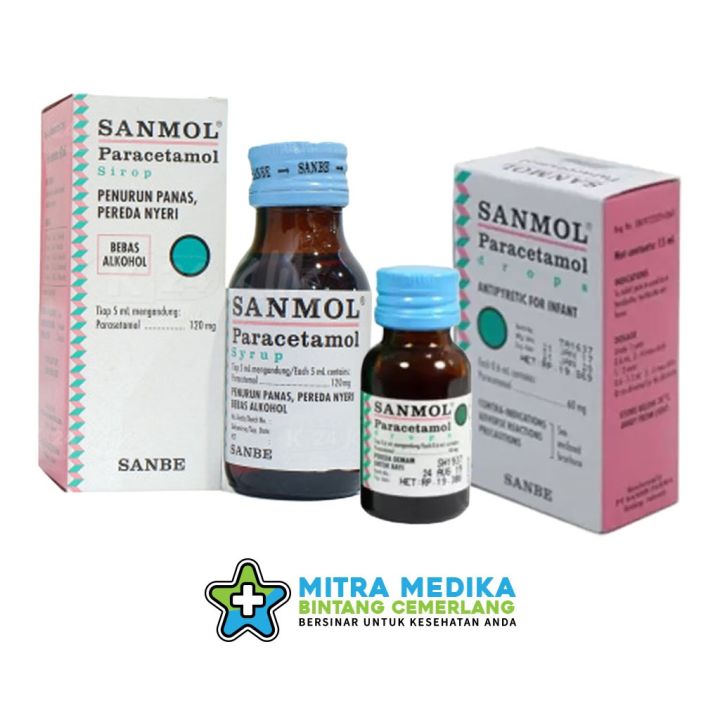 SANMOL DROPS/SANMOL SYRUP OBAT PARACETAMOL PENURUN DEMAM DAN NYERI (1 ...