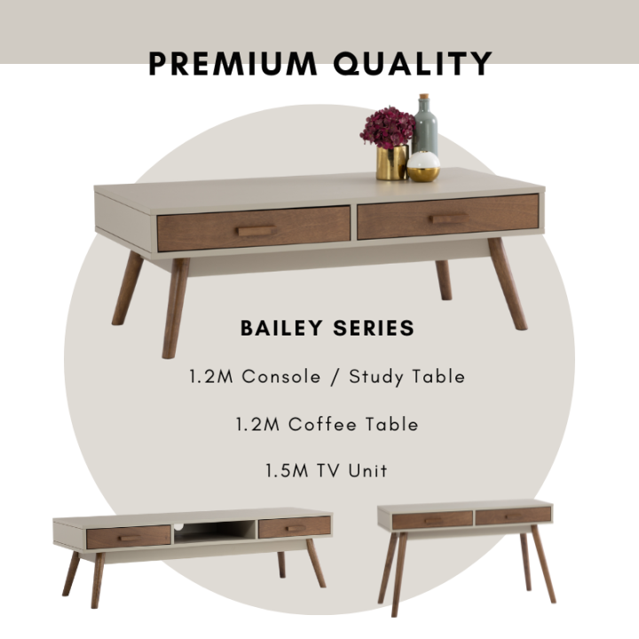 ALiST - BAILEY Coffee Table with Drawer / Meja Kopi Laci / Living Room ...
