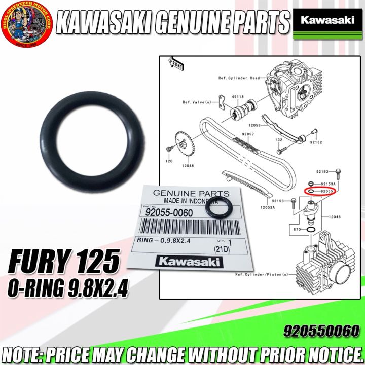 FURY 125 O-RING 9.8X2.4 (KMC) (Genuine: 92055-0060) | Lazada PH