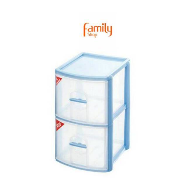 Storage Box/Laci Plastik Fit Mini Drawer Susun 2 Sip 344 L2-Shinpo ...