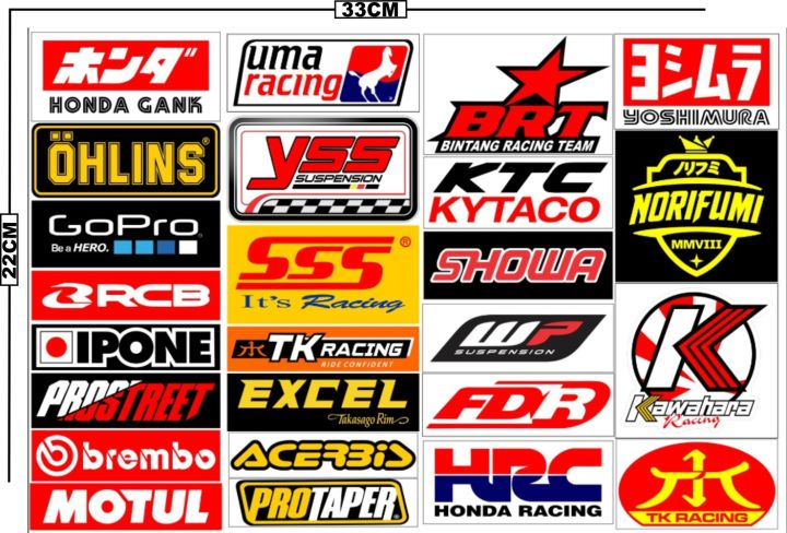 STICKER LOGO SPONSOR MOTOR VAREASI | Lazada Indonesia
