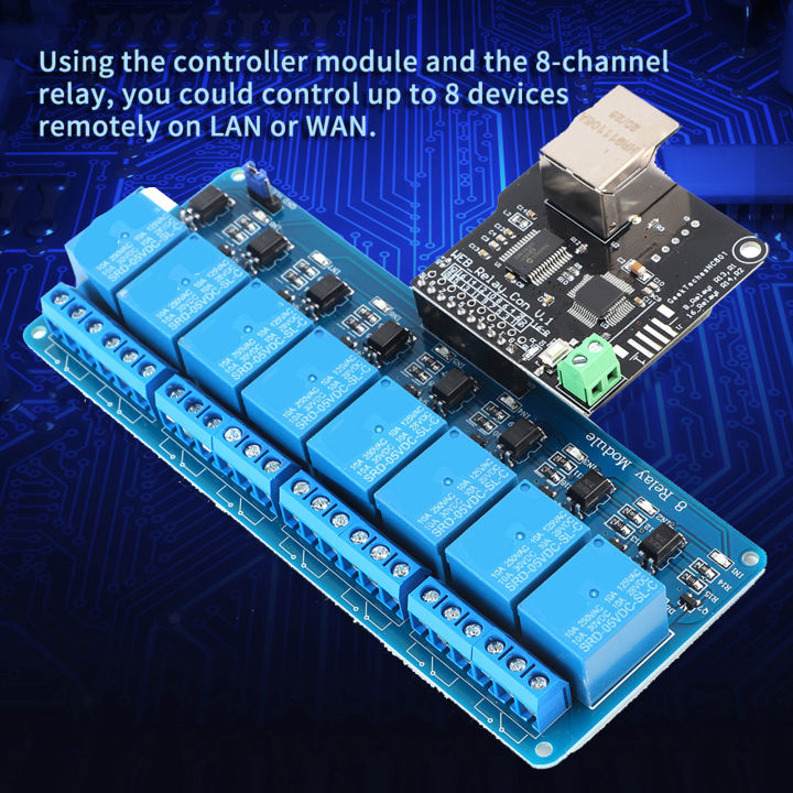 8-channel Relay Ethernet Control Module Ethernet Realy Controller for ...