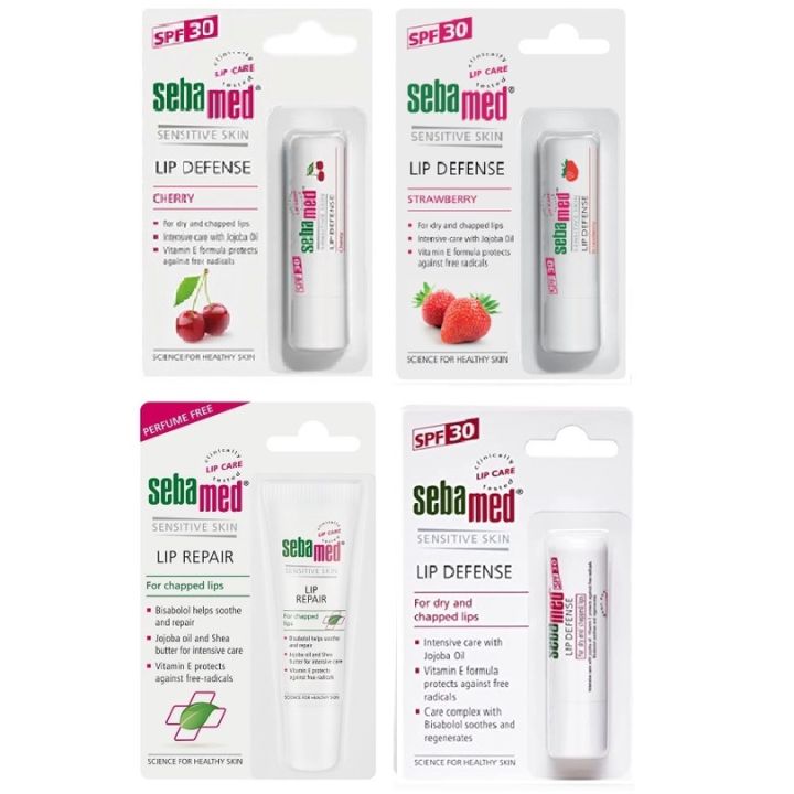 SEBAMED SEBA MED LIP DEFENSE 4.8g / LIP REPAIR 10ml (NORMAL / CHERRY ...