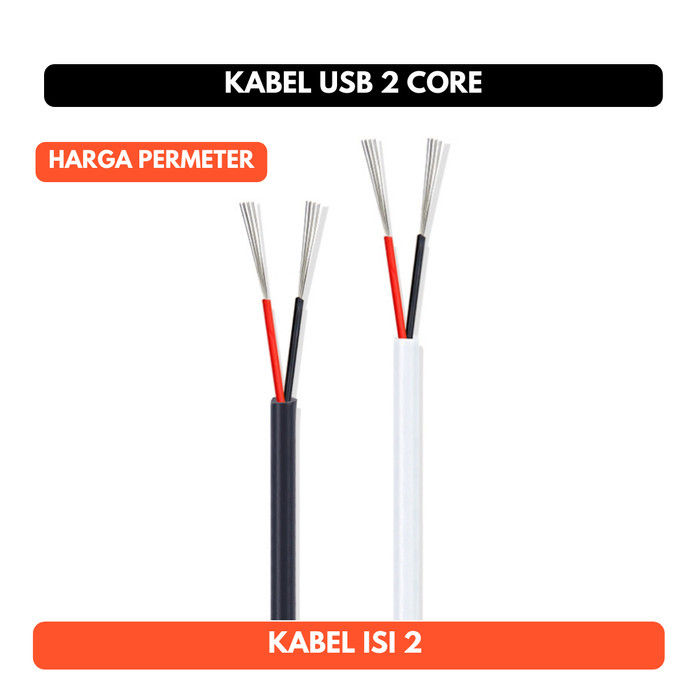 Kabel USB 2 Core Wire 2p Isi 2 Cable Cas isi pin charger HP pinout ...