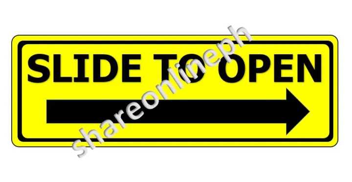 Laminated Signages Slide to Open Signage Sign Boards Slide Door | Lazada PH