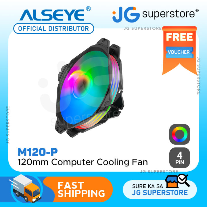 Alseye MAX 120-PB 120PB RGB Case Fan with 2510-3pin and Molex 4-pin ...