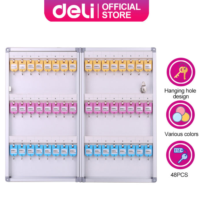 Deli Key Cabinet Key Box Storage Key Box Organizer 24/48/96/120 Key ...