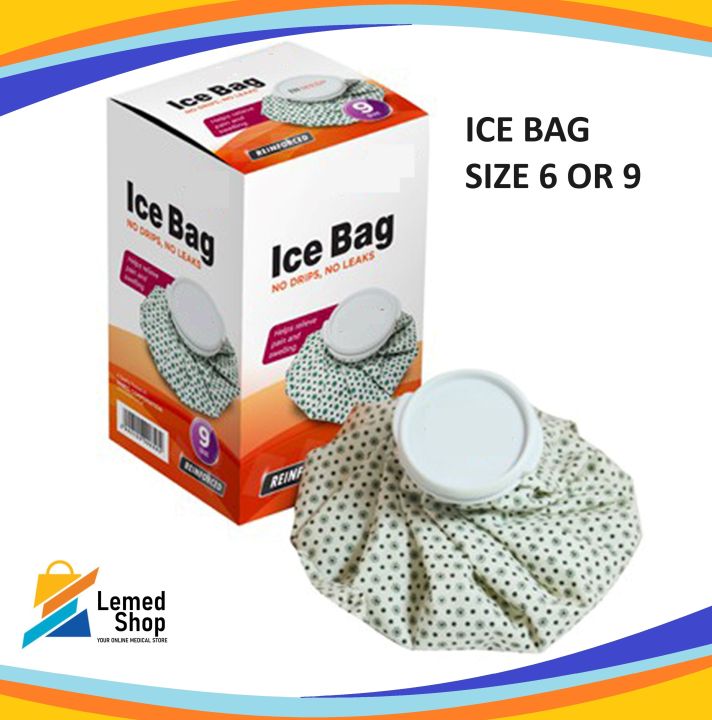 ICE BAG MEDICAL ICE BAG REUSABLE FOR SPORTS INJURY Size 6 or Size 9 ...