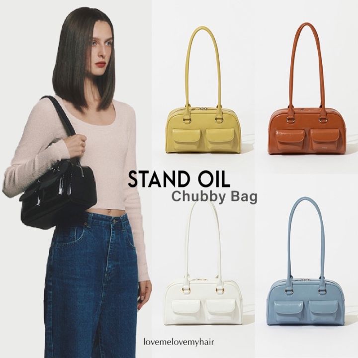 พร้อมส่ง) Stand oil chubby bag | Lazada.co.th
