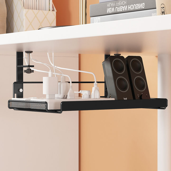 Heavy Duty No Drilling Under Desk Adjustable Cable Management Tray Wire ...