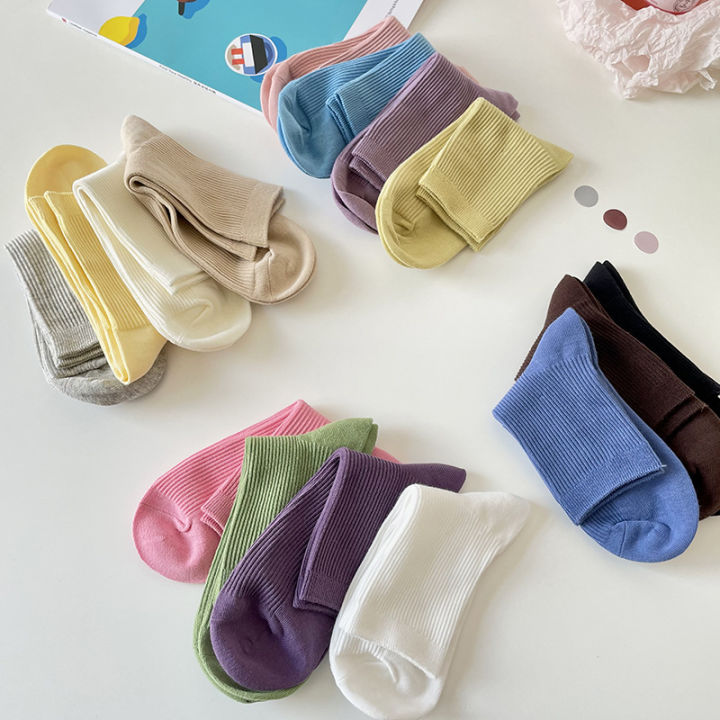 Ubriefs Thread Pile Socks Women Ins Style Candy Color Girl's Socks ...