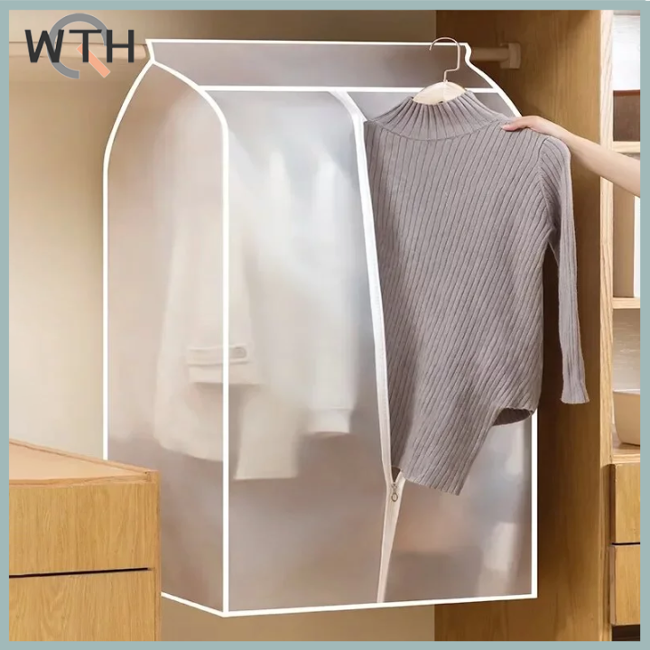 Clothes Dust Cover Translucent Garment Bag Wardrobe Clothes Hanging ...