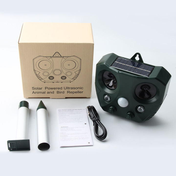 RCYAGO Solar Bird Repeller Bird Repellant Super Ultrasonic Animal ...