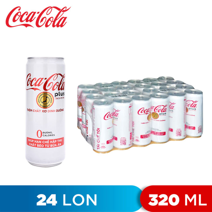THÙNG 24 LON NƯỚC NGỌT COCA COLA PLUS 320ML | Lazada.vn