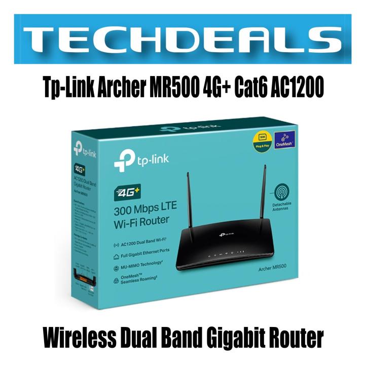 Tp-Link Archer MR500 4G+ Cat6 AC1200 Wireless Dual Band Gigabit Router ...