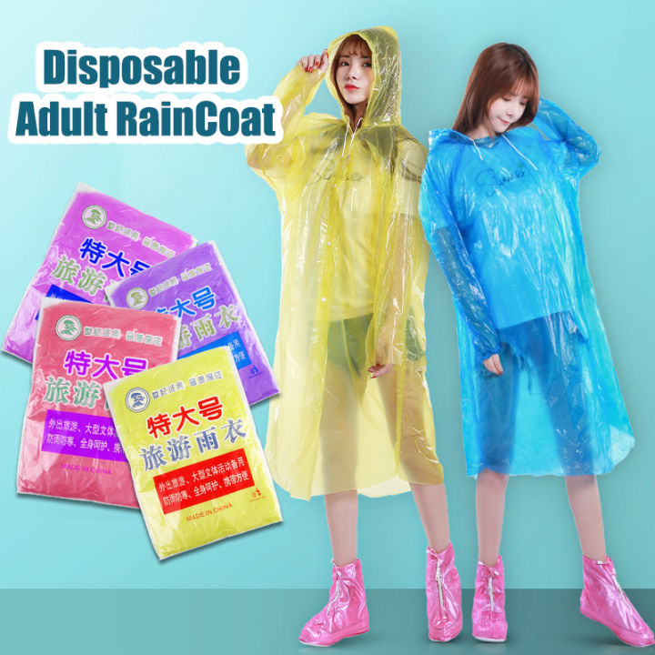 Disposable Raincoat Long Adult Men and Women Outdoor Waterproof ...