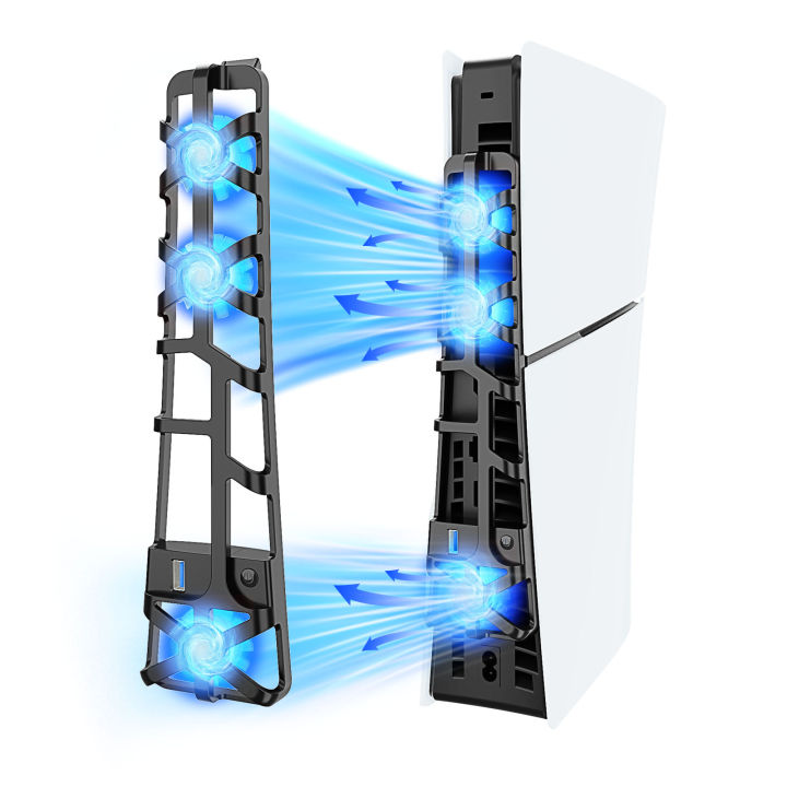 For PS5 Slim Cooling Fan with LED Light Cooling System High Speed ...