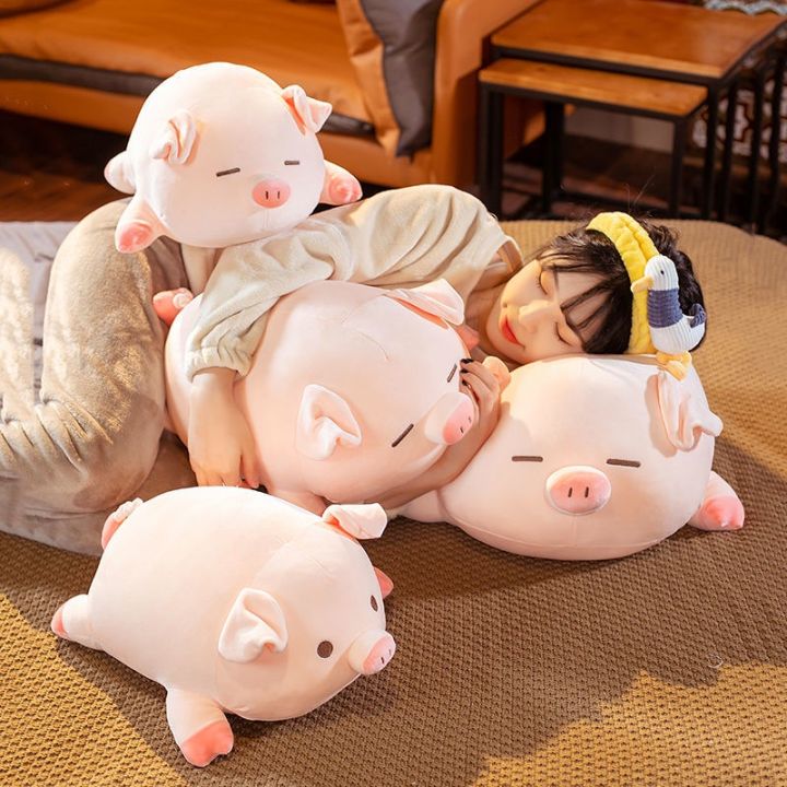Cute piggy plush toy papa pig plushie doll sleeping pillow stuffed toy ...