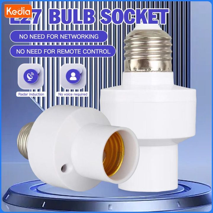 [Buy 1 Take 1] E27 LED Bulb Socket Base With Radar Sensor Lamp Holder ...