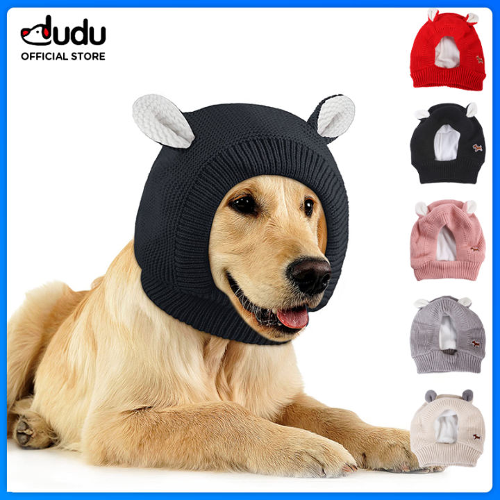 DUDU Pet Dog Knitted Hat, Dog Ear Muffs Noise Protection Quiet Ears for ...