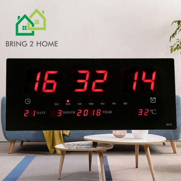 Bring2 Home นาฬิกาดิจิตอล LED DIGITAL CLOCK รุ่น 3615 สามารถติดตั้งแบบ ...