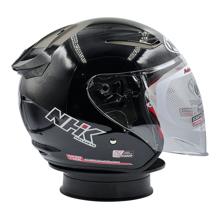 Helm NHK R1 Double Visor Black | Lazada Indonesia