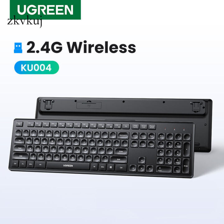 UGREEN Wireless Keyboard 2.4Ghz 104 Keys Layout Ergonomic For Laptop ...