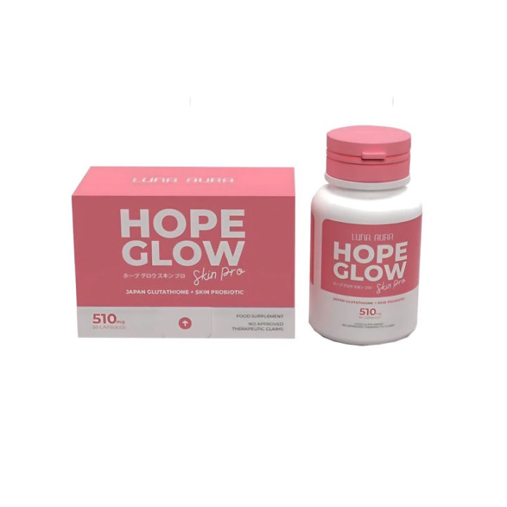 LUNA AURA Hope Glow Skin Pro Japan Glutathione & Skin Probiotics 30 ...