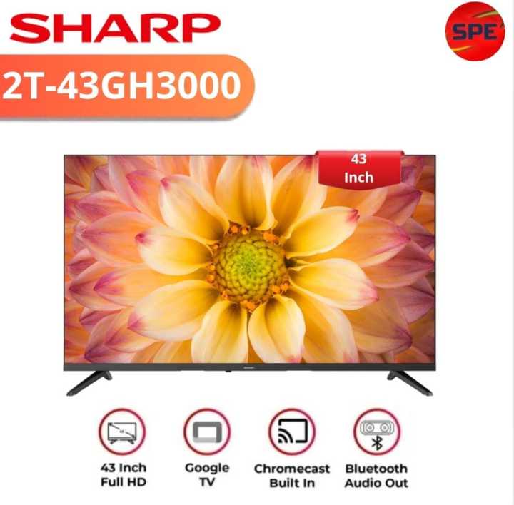 LED TV SHARP 43 INCH 2T-C43GH3000 Full HD Google TV Framless (GARANSI ...