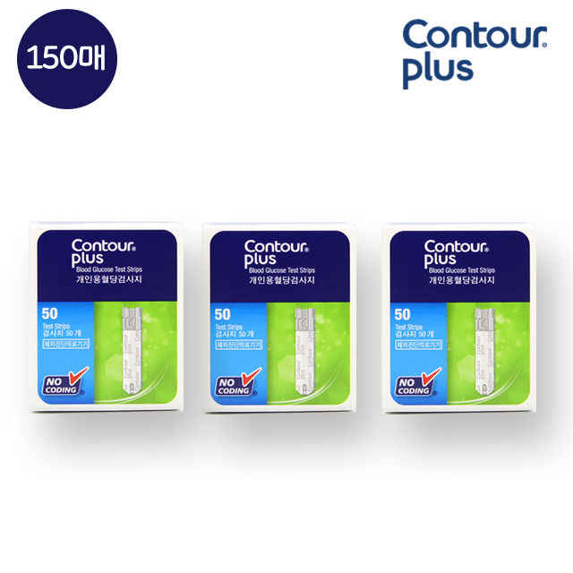 BAYER Contour Plus Test strips 50's X 3ea, 150's / Direct From Korea ...