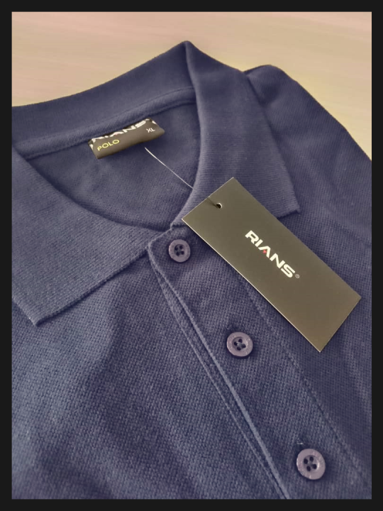 NAVY BLUE / DARK BLUE - RIANS 220 gsm Collar Shirt ( Short Sleeve ...