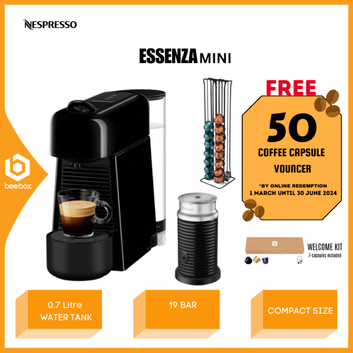 Nespresso D30-ME-BK-NE2 Essenza Mini Fully Automatic Capsule Espresso ...