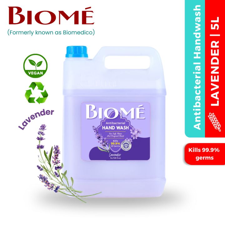 Antibacterial Hand Wash (5L) Biome (Biomedico) Lavender | Goat Milk ...