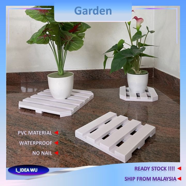 PVC Lapik Pasu Bunga Plant Stand Flower Plate Tray Decoration Kaki Pasu ...
