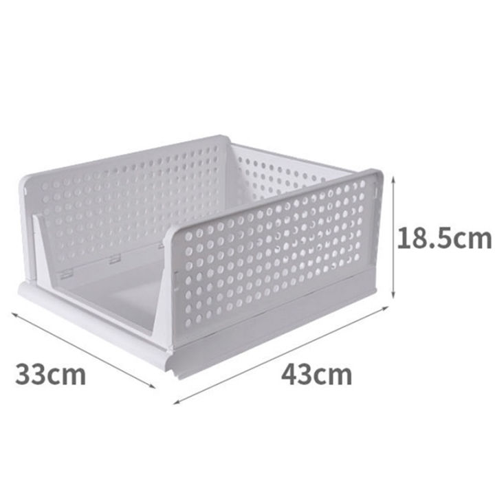 [JB READY STOCK] Stackable wardrobe storage box Plastic Clothes Storage ...