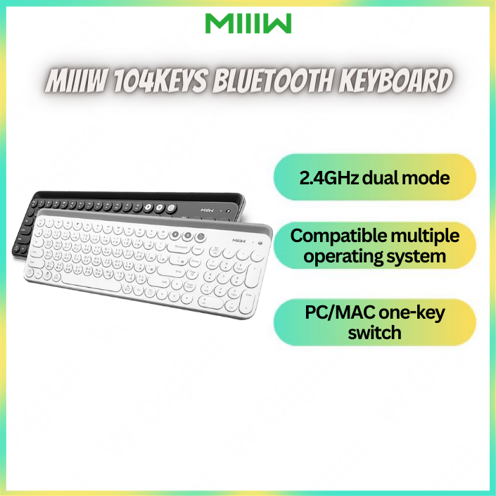 Xiaomi MIIIW 104 Keys Bluetooth Keyboard 2.4GHz Dual Mode Keyboard Mini ...