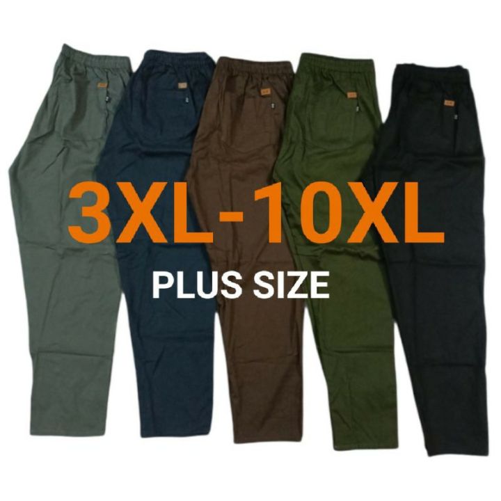 (3xl-10xl)Seluar Saiz Besar Lelaki/Perempuan SLACK Long Pants Big Size ...