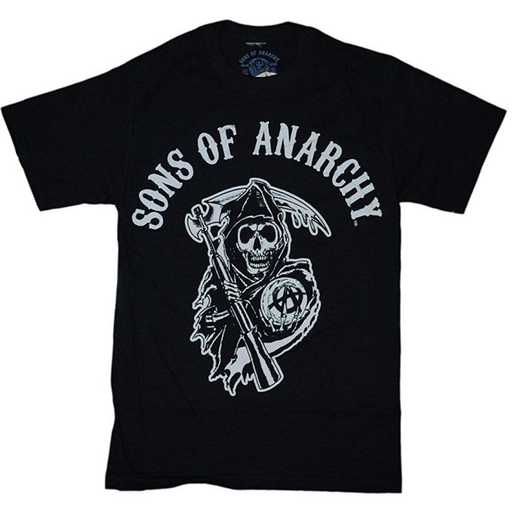 เสื้อยืดผ้าฝ้ายพิมพ์ลายโลโก้ Sons Of Anarchy Soa Reaper แฟชั่นผู้ชาย ...