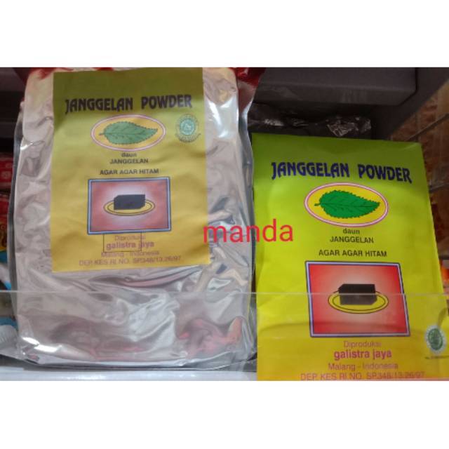 Jaggelan janggelan powder bubuk agar agar hitam cincao cincau hitam ...