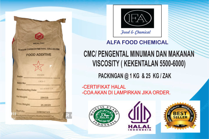 CMC Food Grade Sodium Carboxymethylcellulose(CMC) Kekental 5500-6000 ...