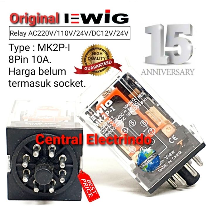 RELAY EWIG MK2P 8 PIN. - DC 12V | Lazada Indonesia