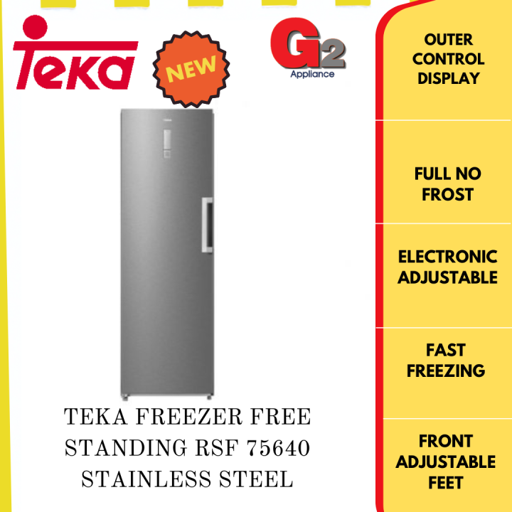 TEKA FREEZER FREE STANDING UPRIGHT FREEZER RSF 75640 STAINLESS STEEL ...