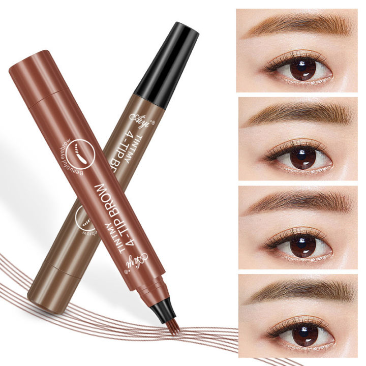 👍Best Gift🔥5 Colors 3D Eyebrow Pencil 4 Tip Liquid Brow Tattoo Pen ...