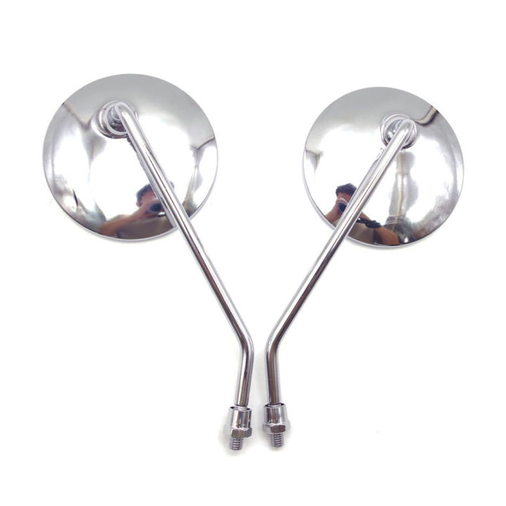 Phổ 8 10mm gương chiếu hậu xe máy Scooter Chrome phía bên hình tròn ...