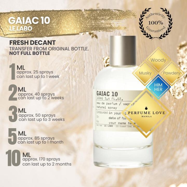 PERFUME DECANT L Labo Gaiac 10 woody, musky, powdery | Lazada PH