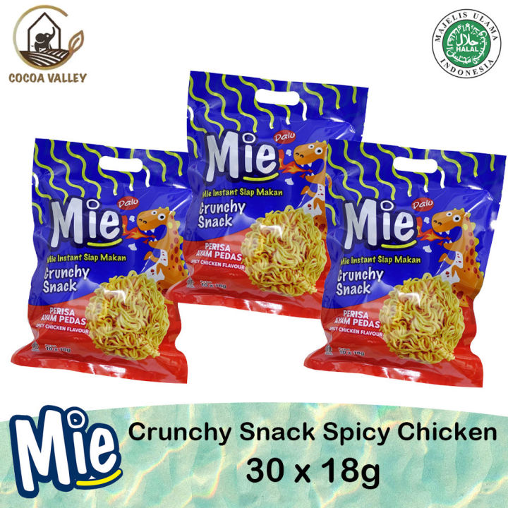 Mie Dalu Crunchy Snack Spicy Chicken Flavour 30 x 18g | Lazada