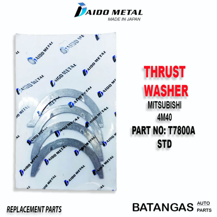 DAIDO METAL THRUST WASHER FOR MITSUBISHI 4M40 PART NO. T7800A STD (4 ...